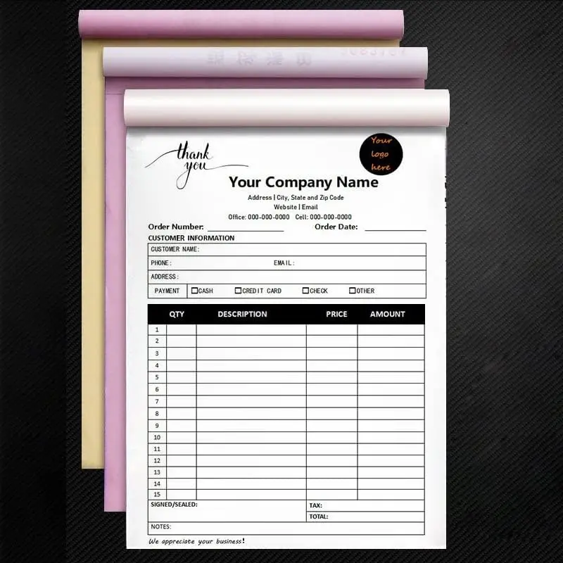 Wholesale Sales Order Book Receipt Invoice Duplicate Carbonless ...