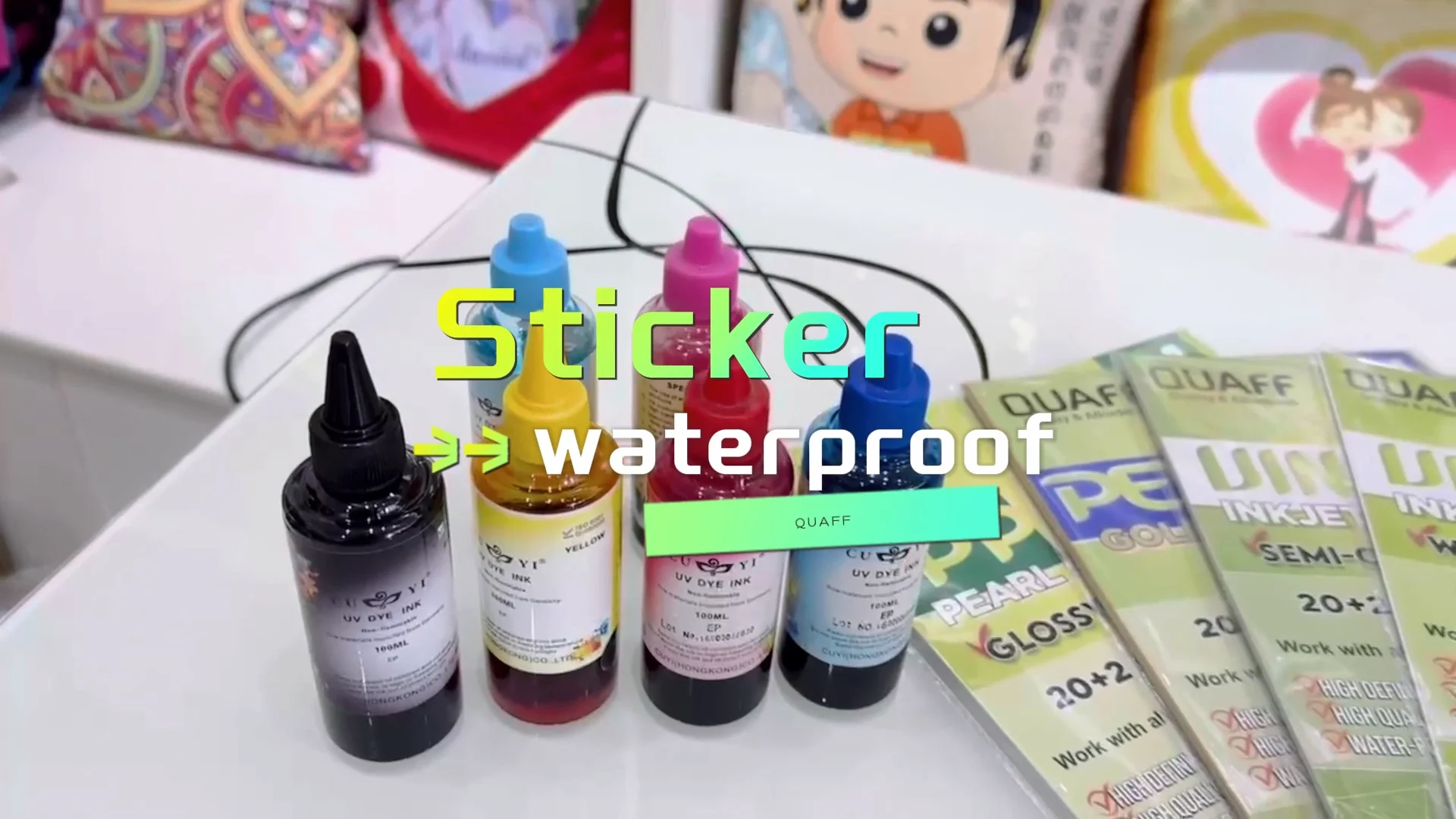 Quaff Waterproof Sticker Paper A4 Size Vinyl Pet Pp High Adhesive ...