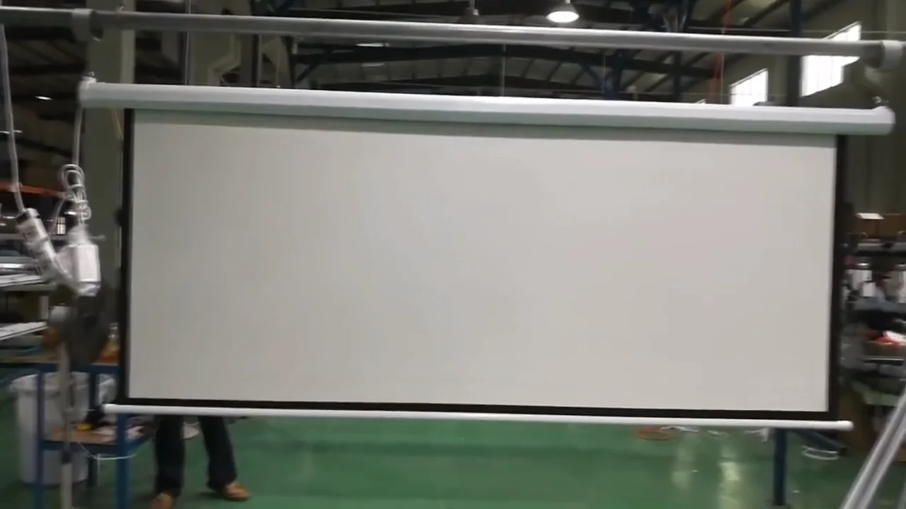 180 Inch 4:3 Tubular Motor Electric Projector Screen With Remote ...
