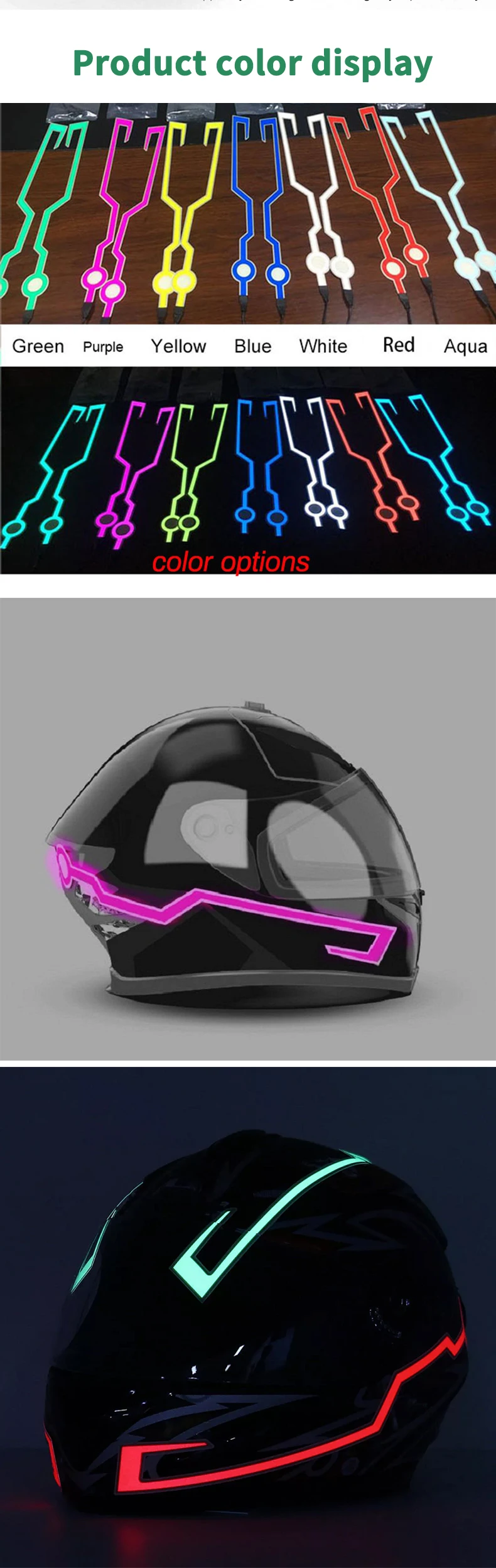 Factory Supplier Customized Helmet Light Strip Glowing Led Strip ...