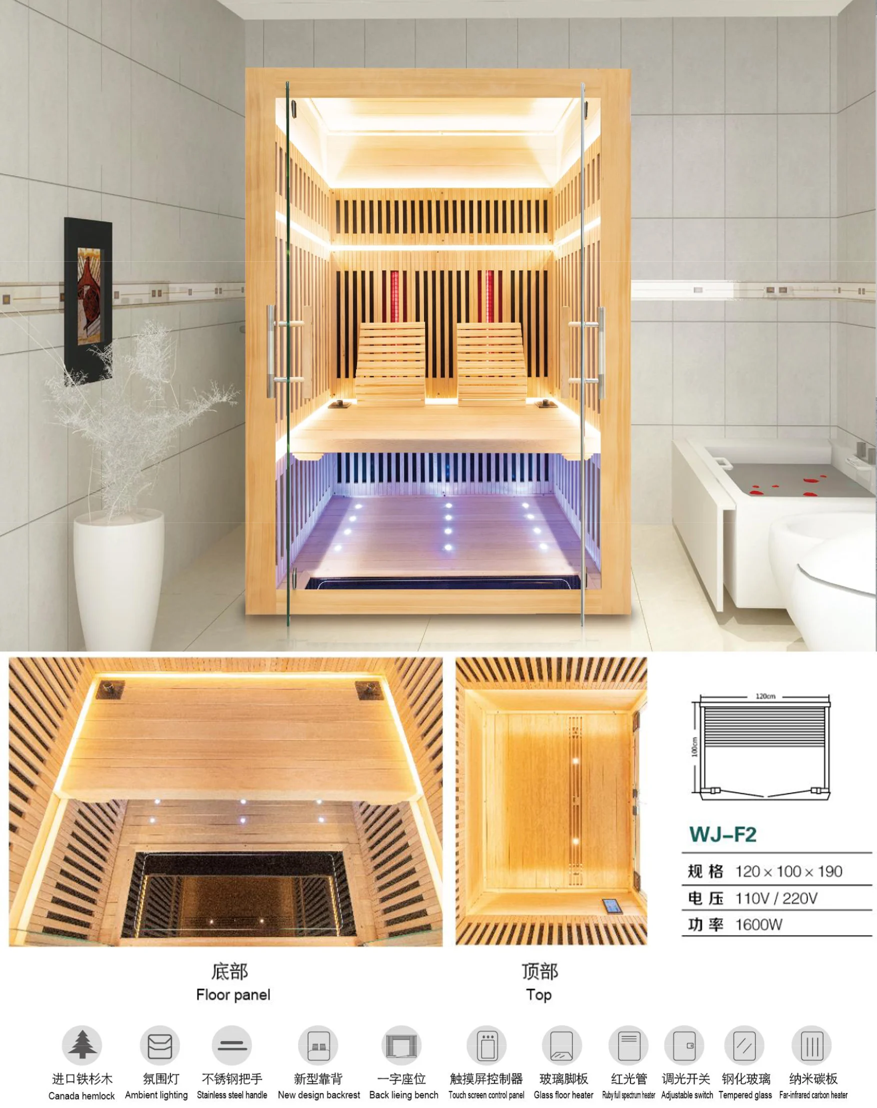 Saa Australia Acceptable Ooden Hemlock Sauna Infrar Indoor Sauna - Buy ...