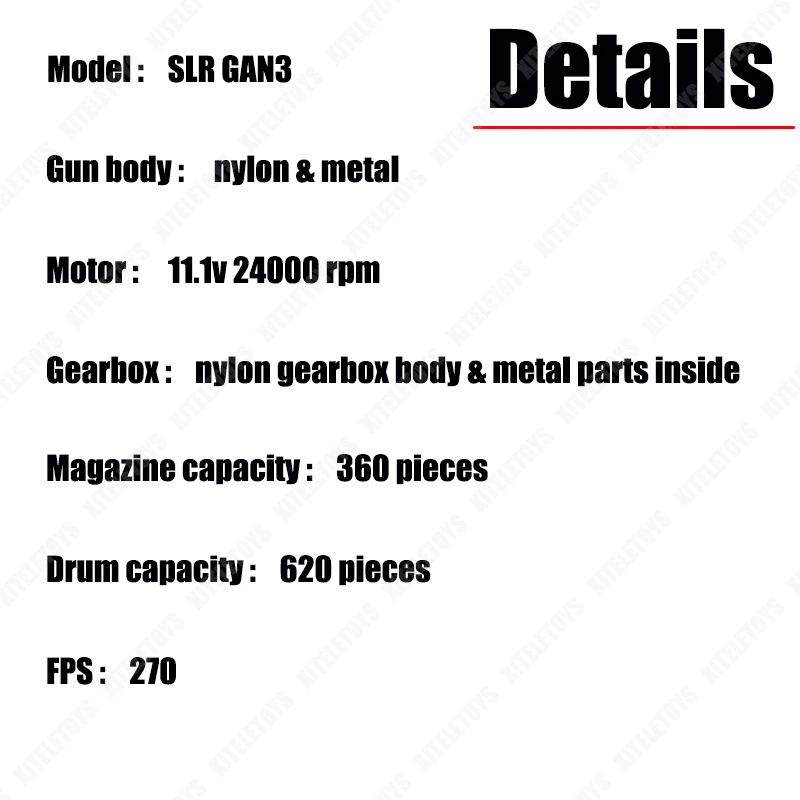Nylon Slr-3 Assault Rifle Metal Gear Electric Splatter Gel Ball Blaster ...