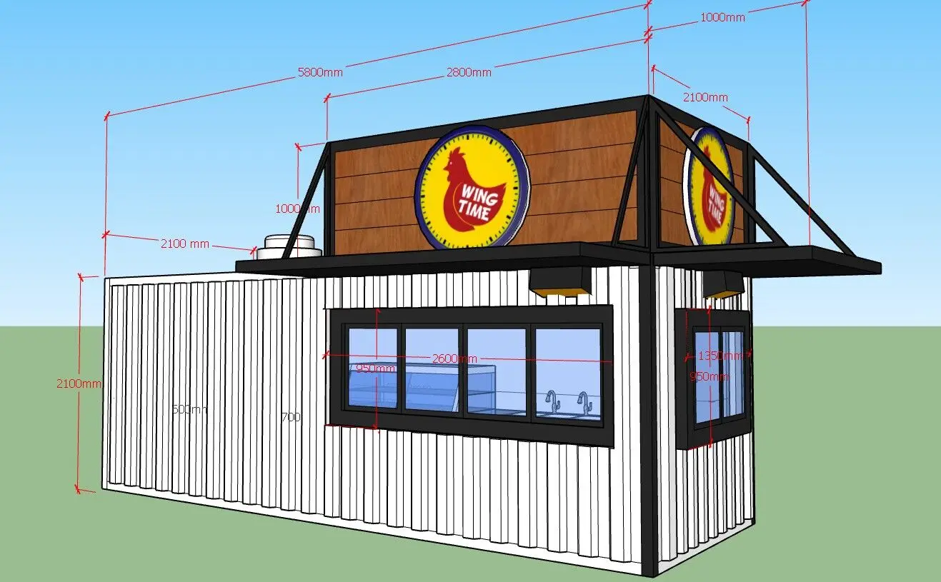Container Shop - Modern 20ft Folding Container Cafe Design