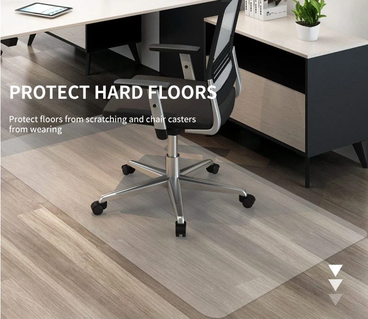 Custom Folding PVC Chair Protect Mat Clear No Pile Chair Mat for Home ...