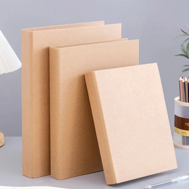 Retro Kraft Paper Notebook Covers - Protective & Stylish