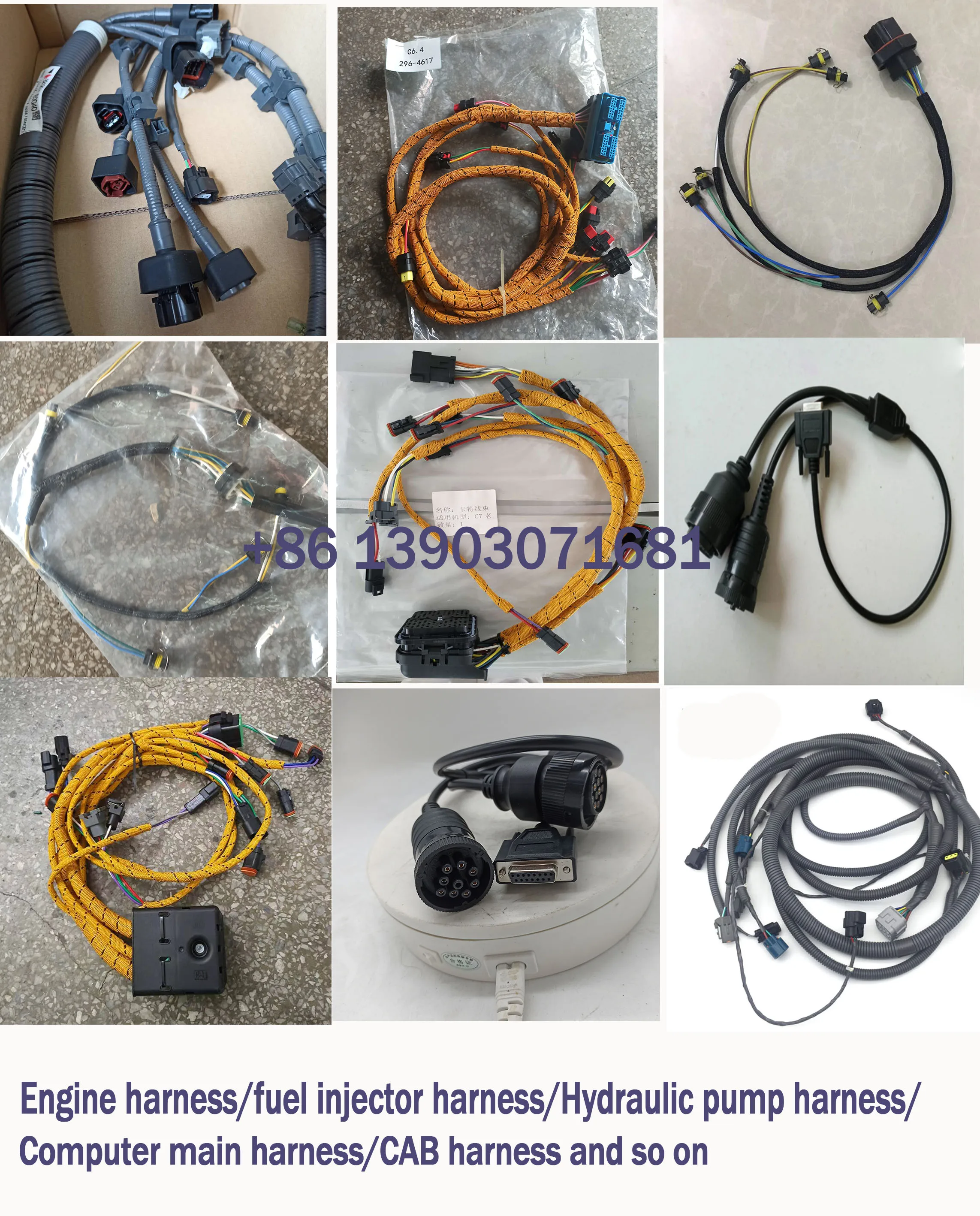 High Quality Excavator Engine Wiring Harness For Caterpillar C9 Engine ...