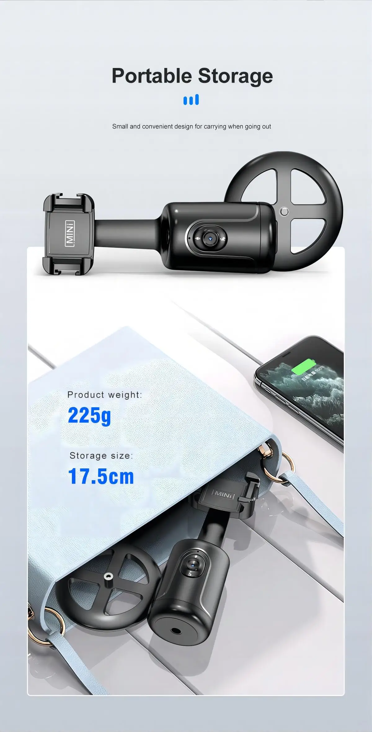 360 Rotation Auto Face Tracking Gimbal Stabilizer Smartphone ...