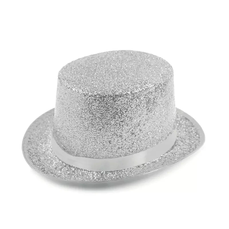 Fancy Dress Party Topper Magician Gentleman Glitter Top Hat Sequin ...