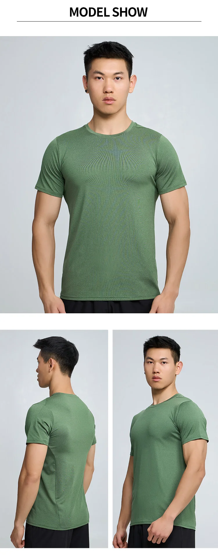 Quick Dry Light Weight Running Shirts for Mens Workout Training Muscle ...