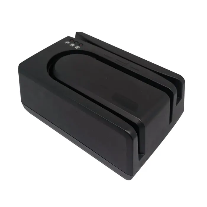 Usb Rs-232 Pc Keyboard Wedge Single Feed 3 Track Msr Card Reader Micr ...