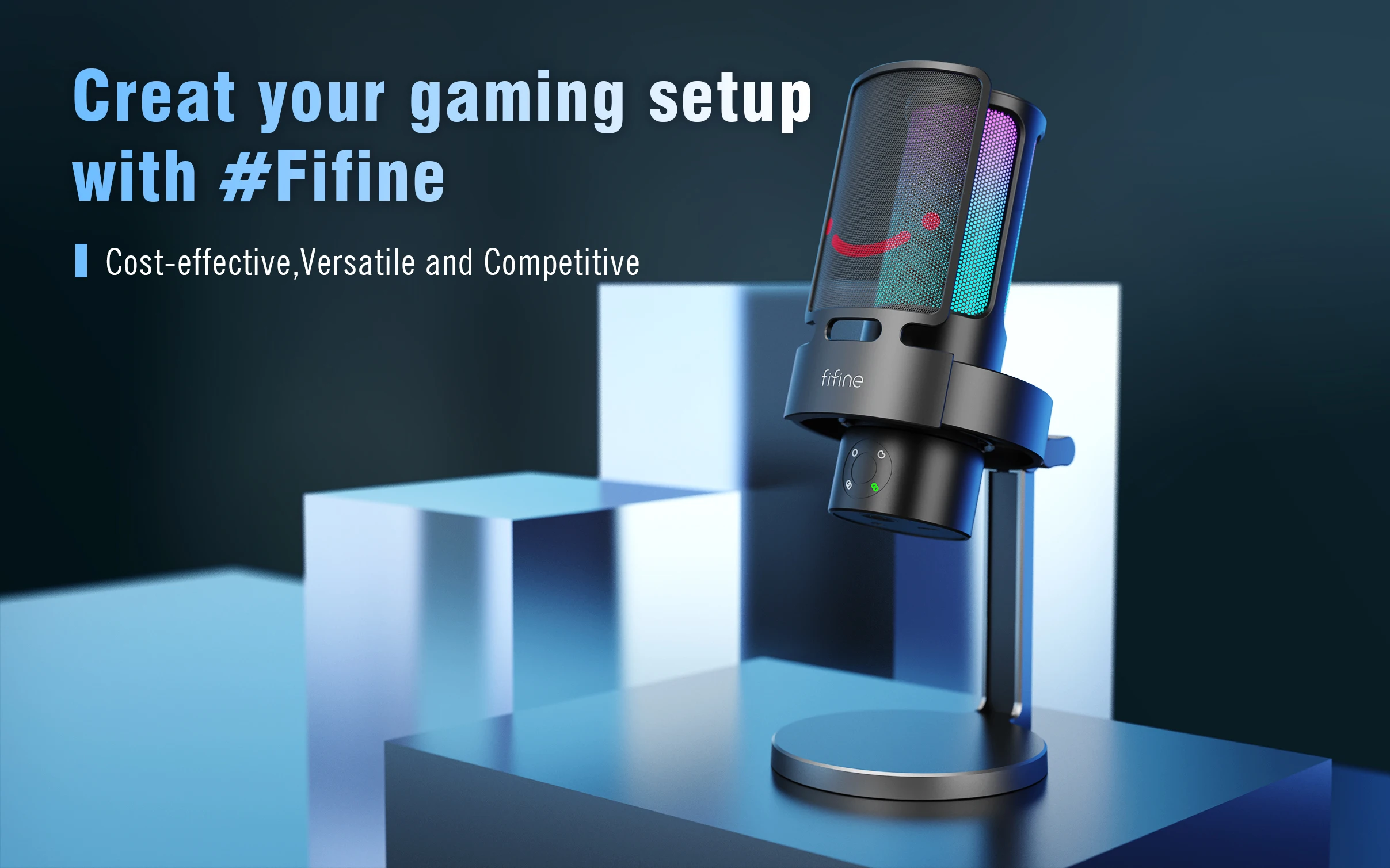 Fifine Ampligame A8 Plus USB Microphone - Professional Podcasting