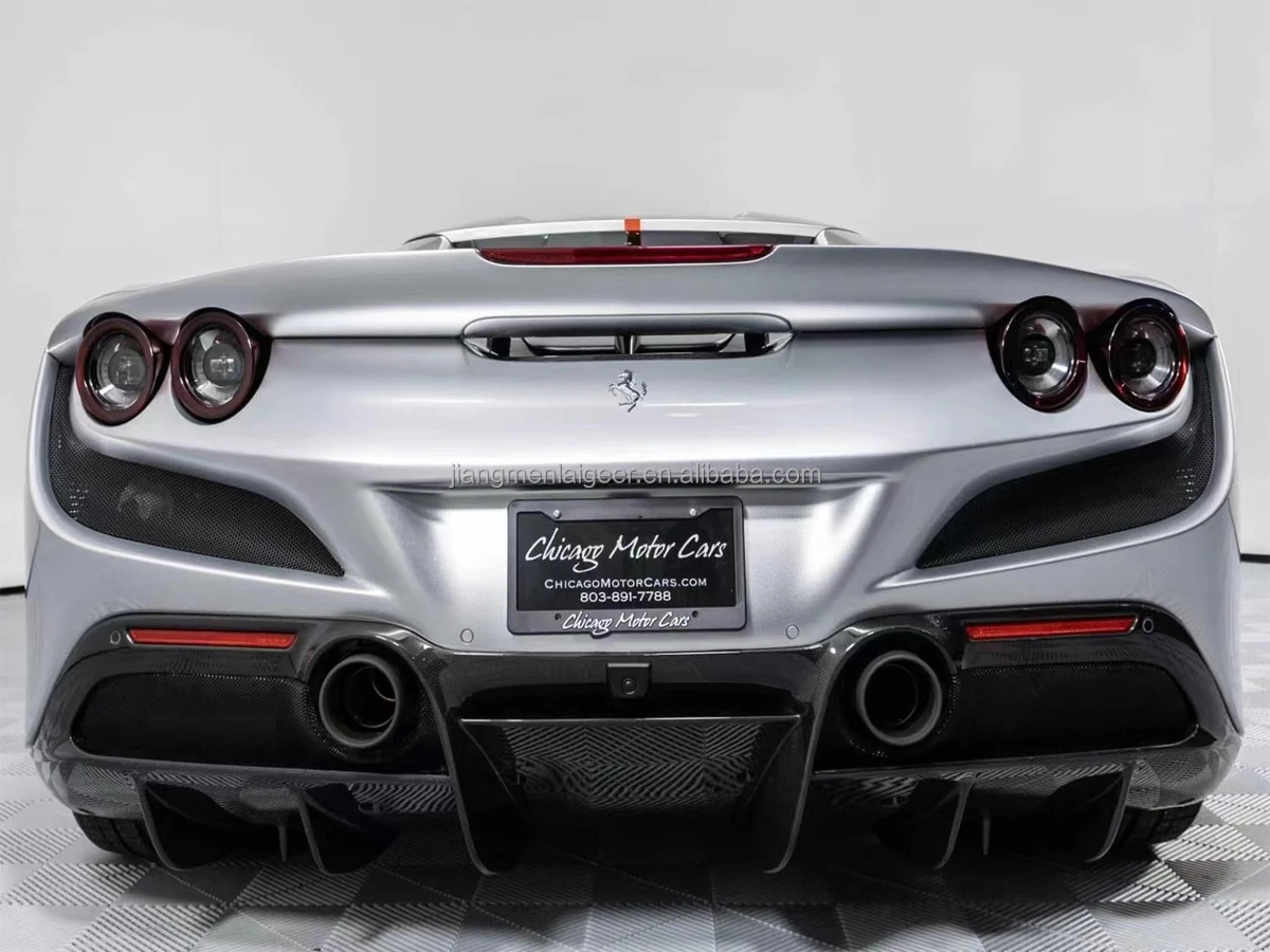 Ferrari F8 Dry Carbon Fiber Modified OEM Rear Bumper Lip Spoiler Auto ...