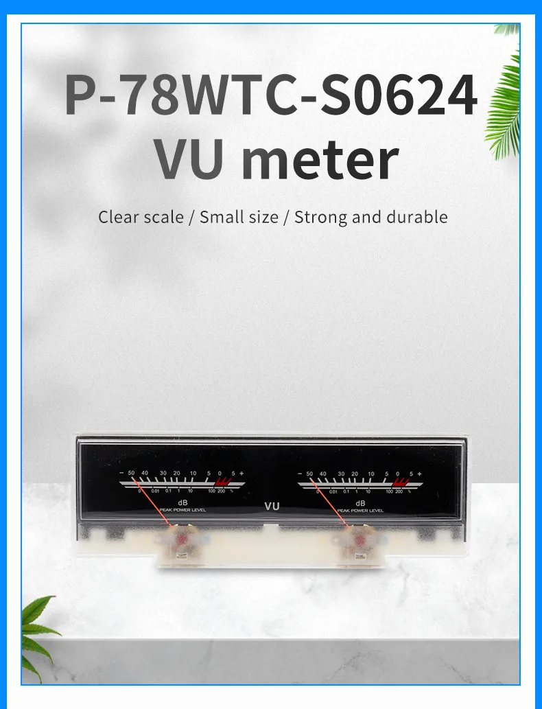 Dual Analog Vu Meter - Dual Channel Amplifier with Backlight