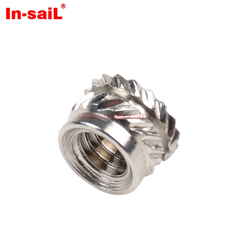 Metric Brass Nut Threaded Inserts Fastener For Plastic Heat Staking ...