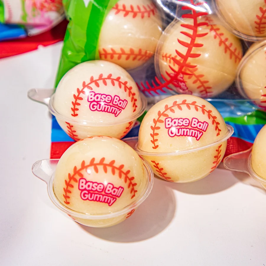 Wholesale Fruit Gummy Ball Shaped Baseball Basketball Gummy Candy With ...