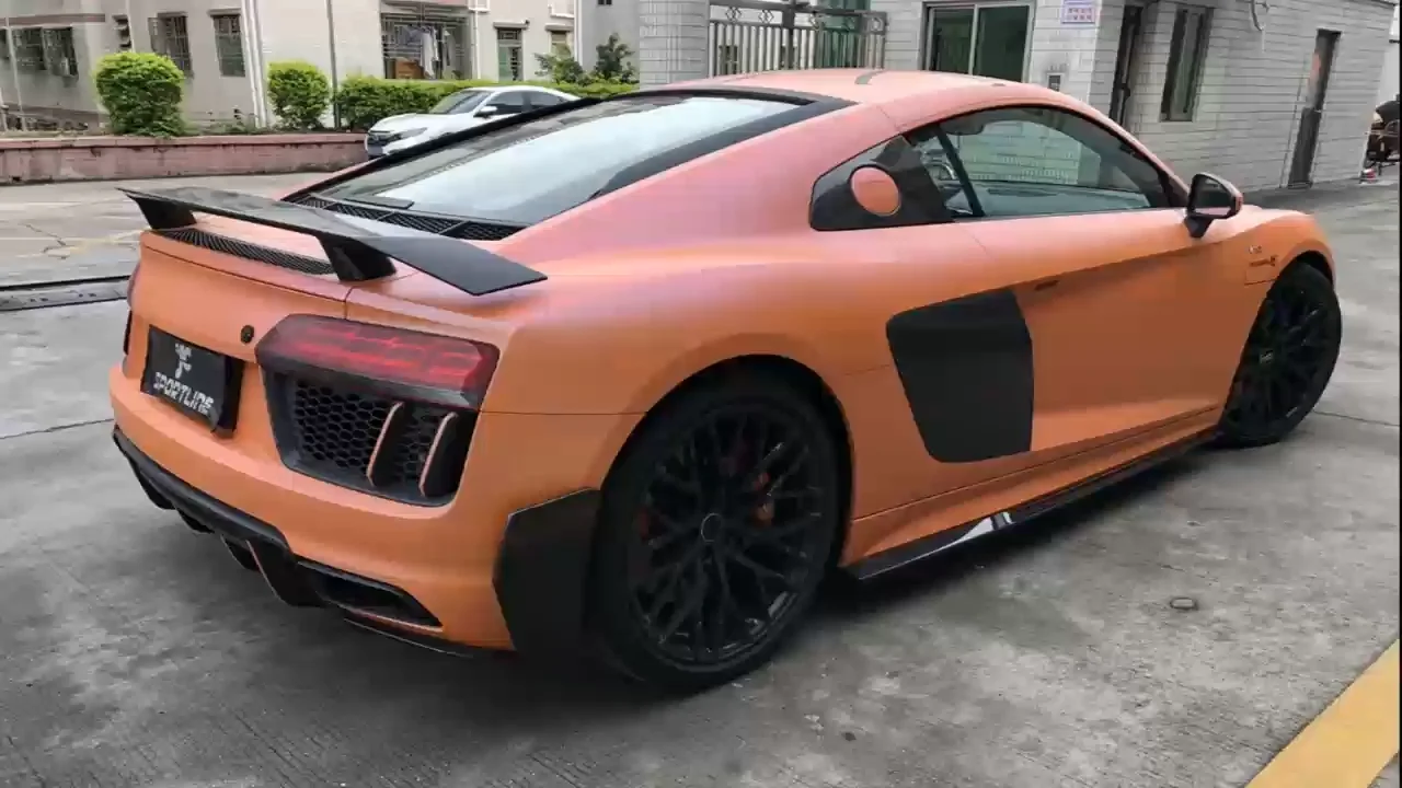 Carbon Fiber R8 V10 Rear Bumper Splitters For Audi R8 Gen 2 Plus Coupe ...