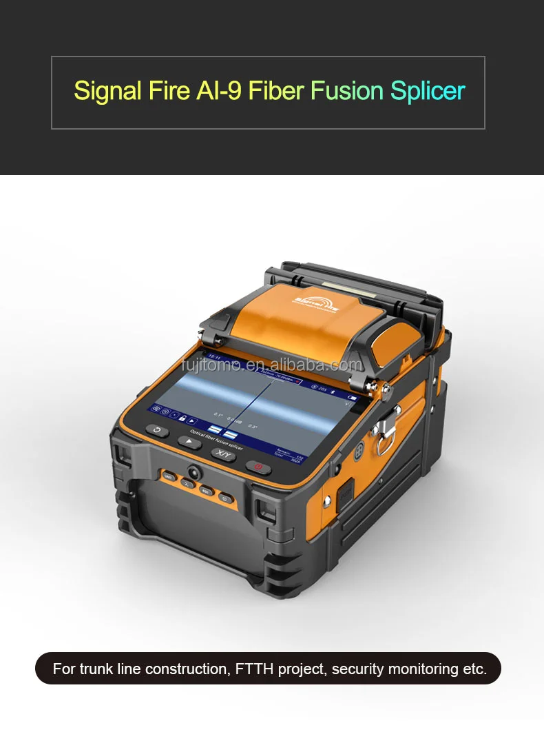 Ai-9 Signal Fire Fusion Splicer Machine Empalmadora Fusionadora Ai-9 Fiber Optic Splicing ...