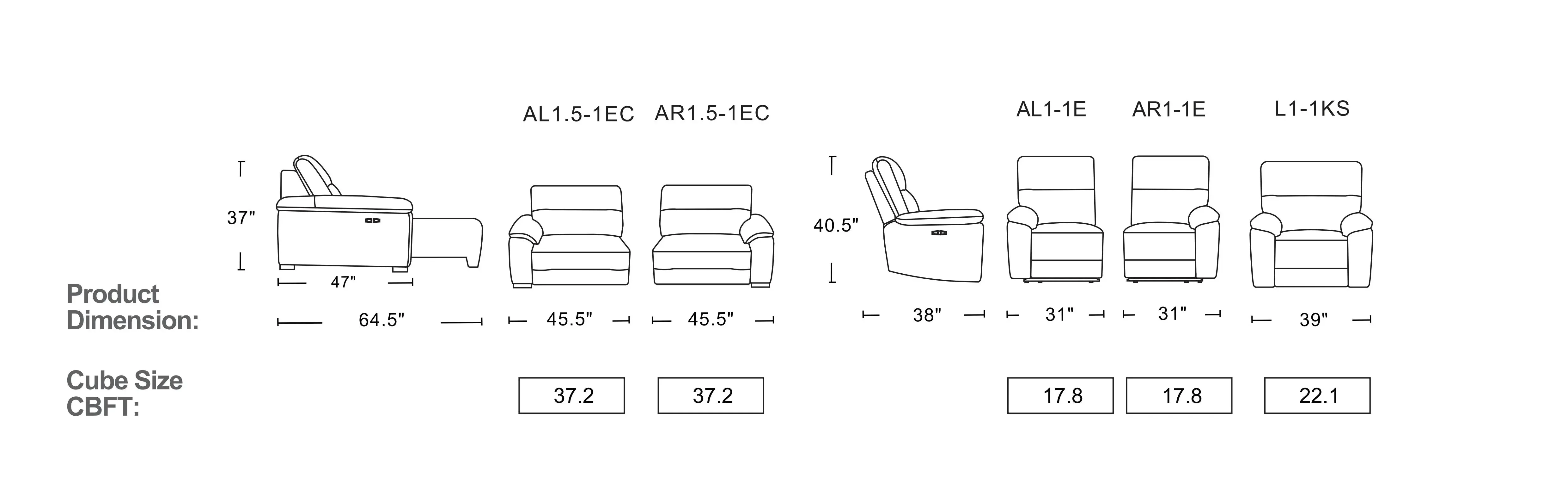 MANWAH CHEERS Electric Fabric Swivel Rocker Glider Recliner Sofa Set ...