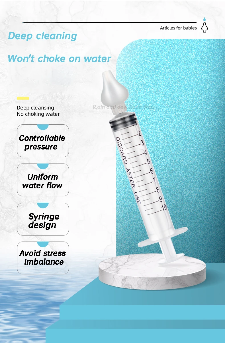 Professional Syringe Baby Nasal Irrigator Portable Infant Nose Cleaner ...