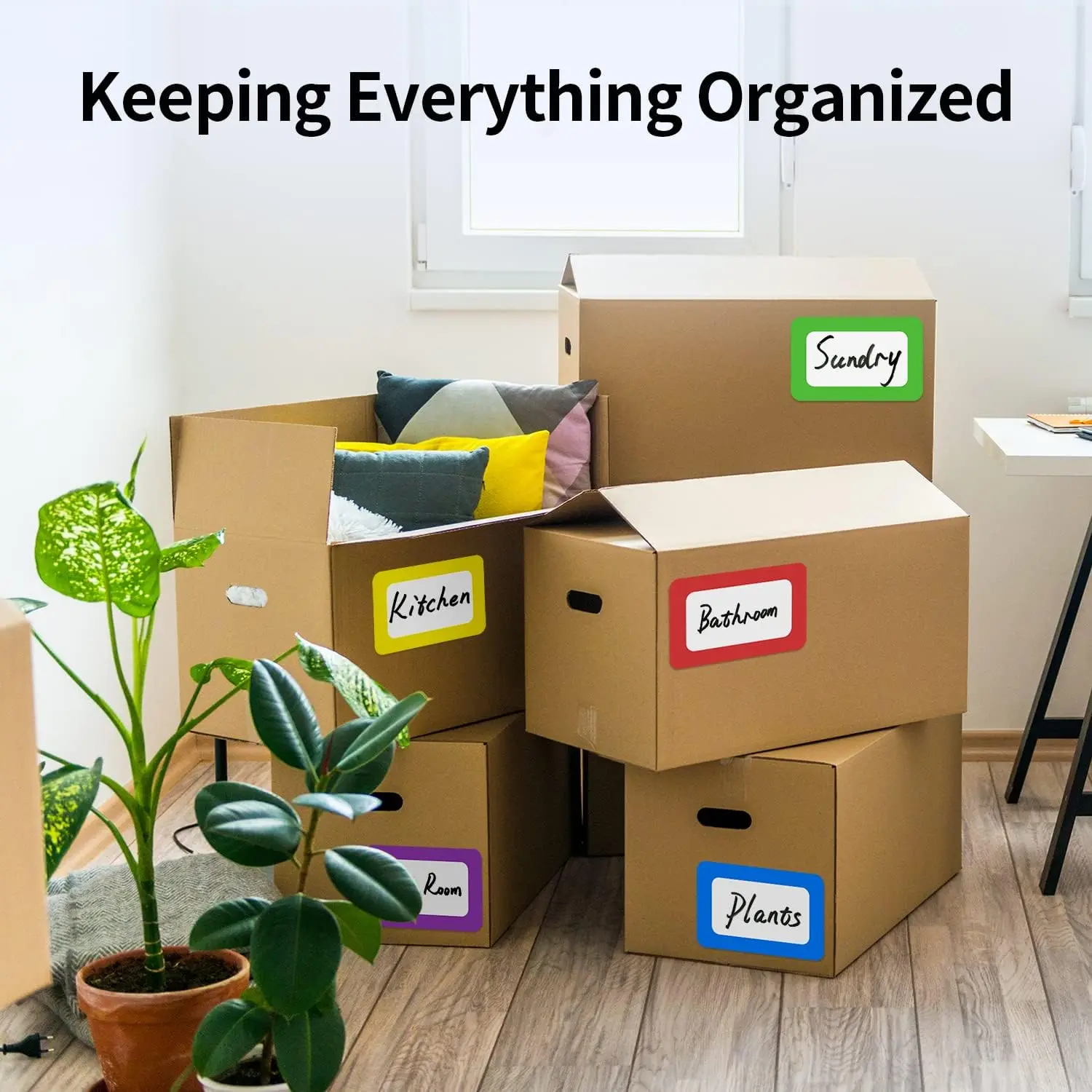 Custom Writable Plain Name Tag Stickers Colorful Border Name Tag Labels ...