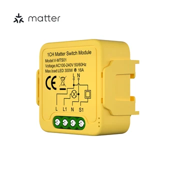 Matter Enabled Switch Smart Relay Module 16a Power Circuit Breaker ...