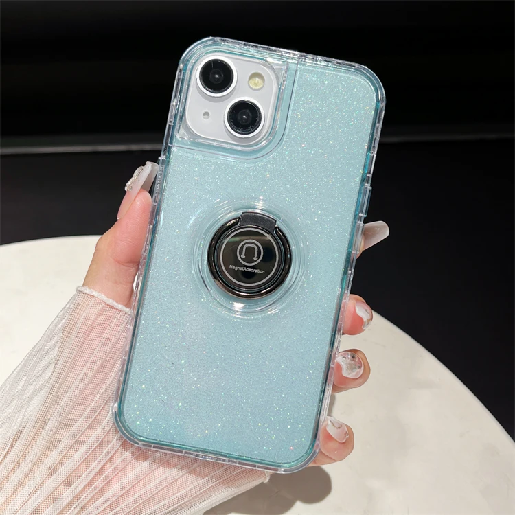 Epoxy Resin Pc With Round Ring Anti Drop Colorful Tpu Mobile Phone Case ...