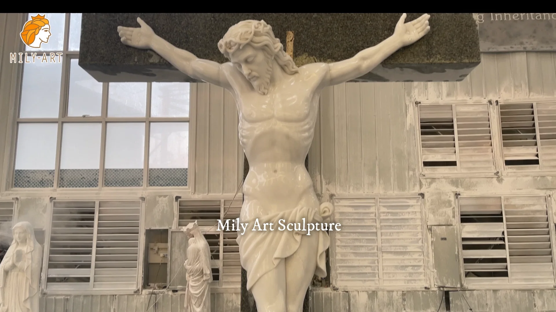 Indoor Outdoor Religious Life Size Hand Made Cross Marble Jesus Statue ...