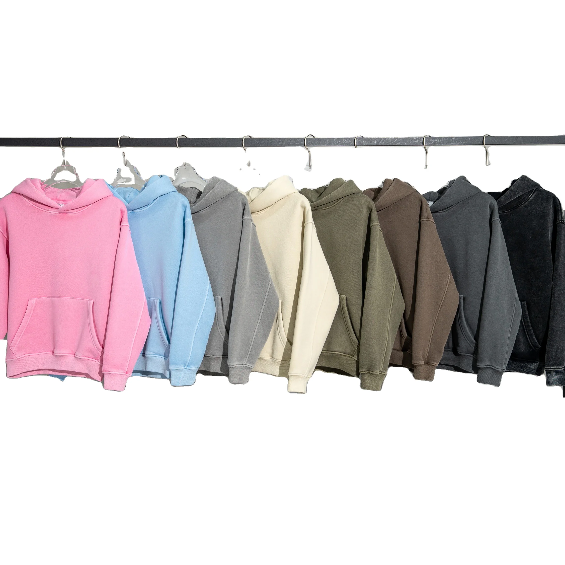 High Quality Cotton Oversize Hoodie Thick Fleece Drop Shoulder Plain ...