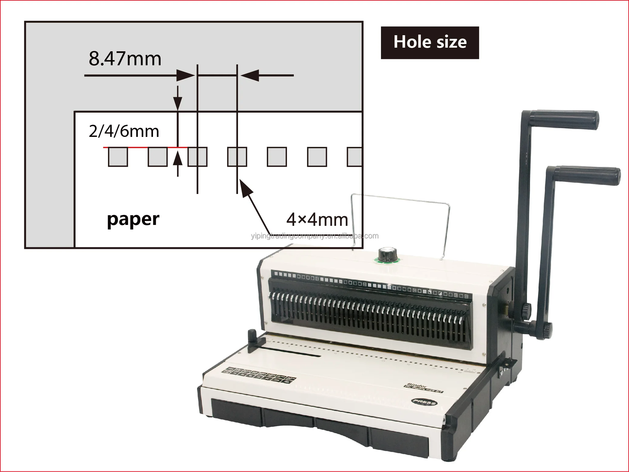 T970 Manual Double Loop Wire Binding Machine for Office