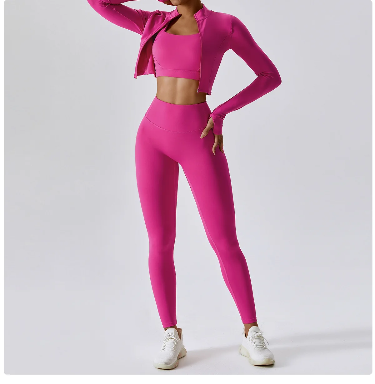 Neon Pink Gym Set - Custom Yoga Clothes for Women