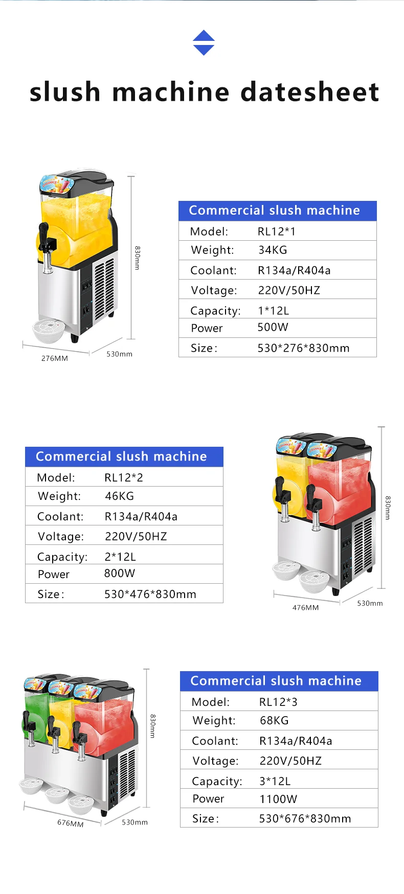 Food Truck Commercial Slush Machine Price Italian Granita