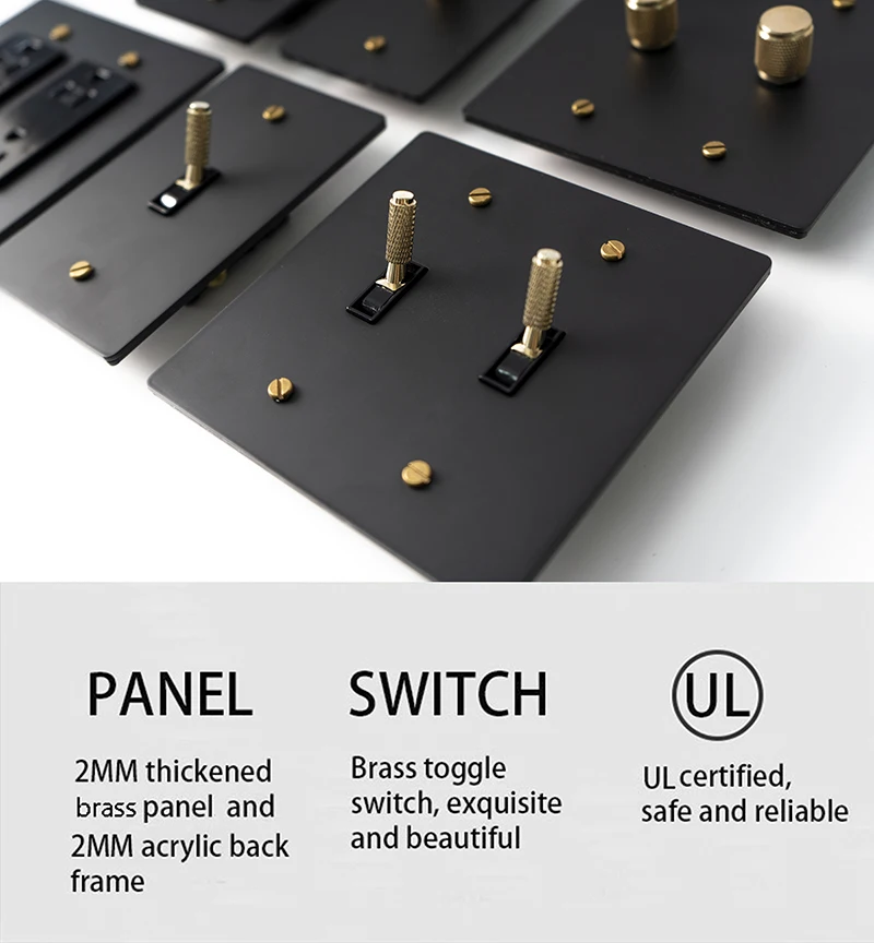 Black Brass Panel Plate Home Hotel Upscale Toggle American Standard ...