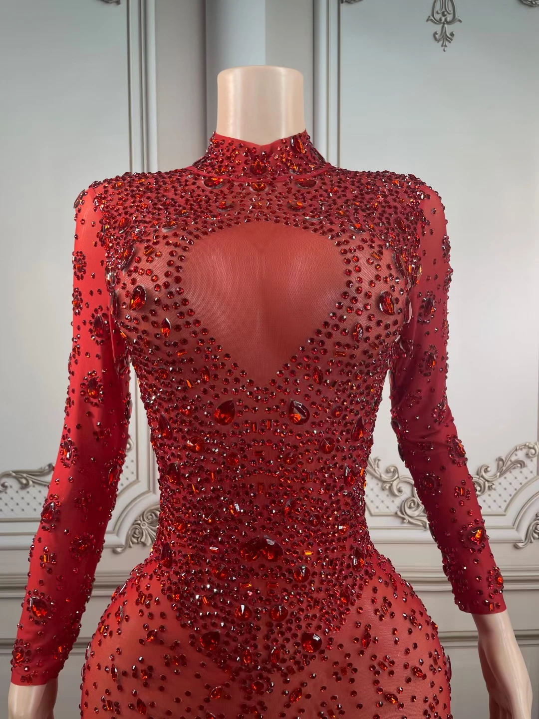 Luxury Mesh See through Ball Gowns for Women's Events