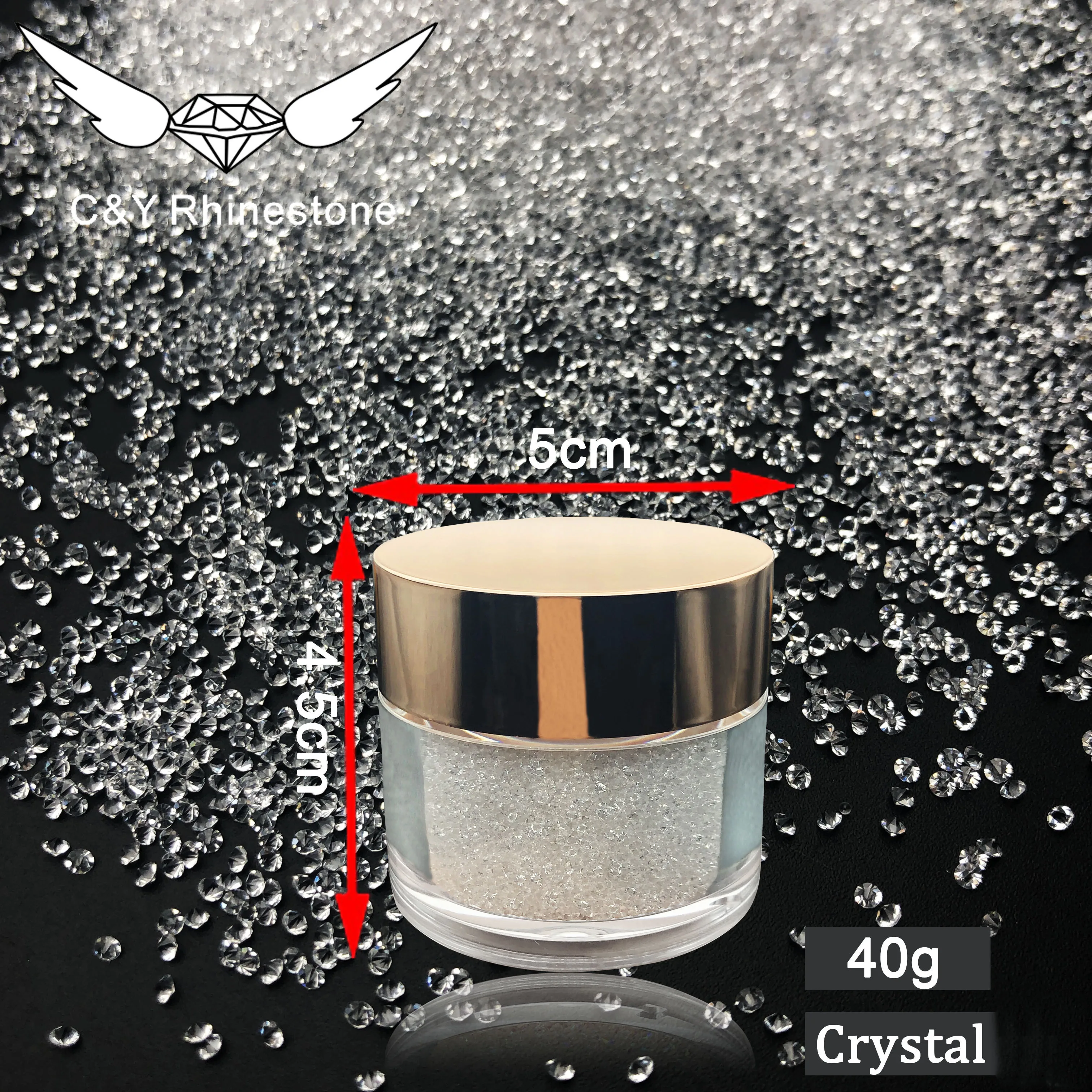 Cy Nails 0.9mm 1.0mm 1.2mm Pixie Crystal Rhinestones Pointback Strass ...