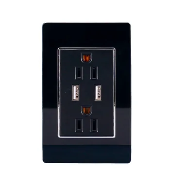 110v 220v Tempering Glass Frame Sockets Gold Gray Black White 6 Pin Usa ...