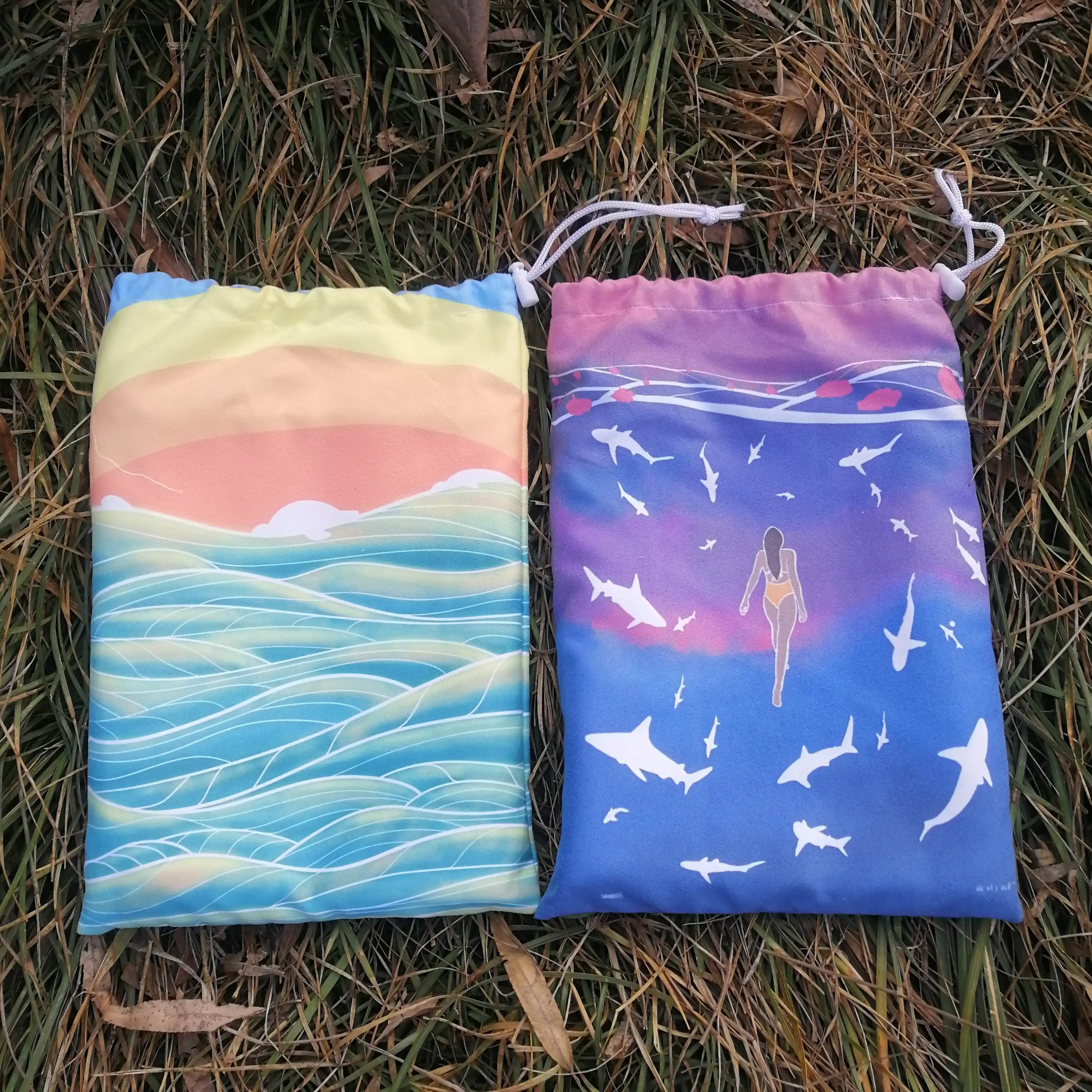 Recycled Polyester Oversized Beach Towel Sand Free Quick Dry ...