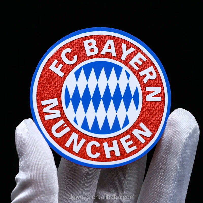 Custom Silicone Applique Patches Custom Made Club Logo Iron On Rubber ...