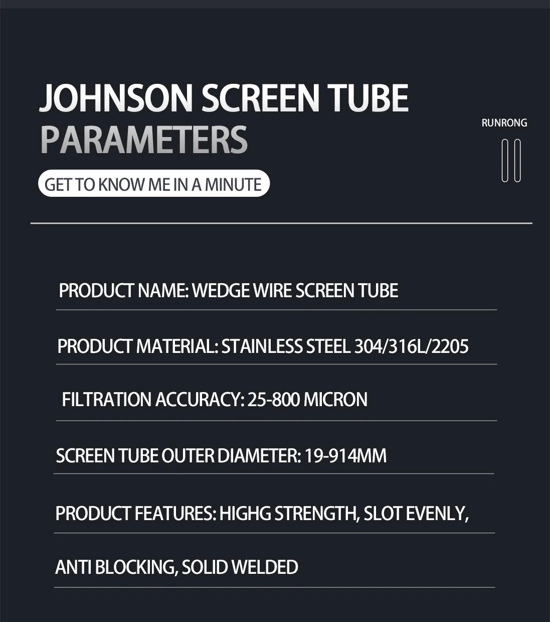 Johnson Stainless Steel Wedge Wire Mesh Johnson Filter Screen SS 304 ...