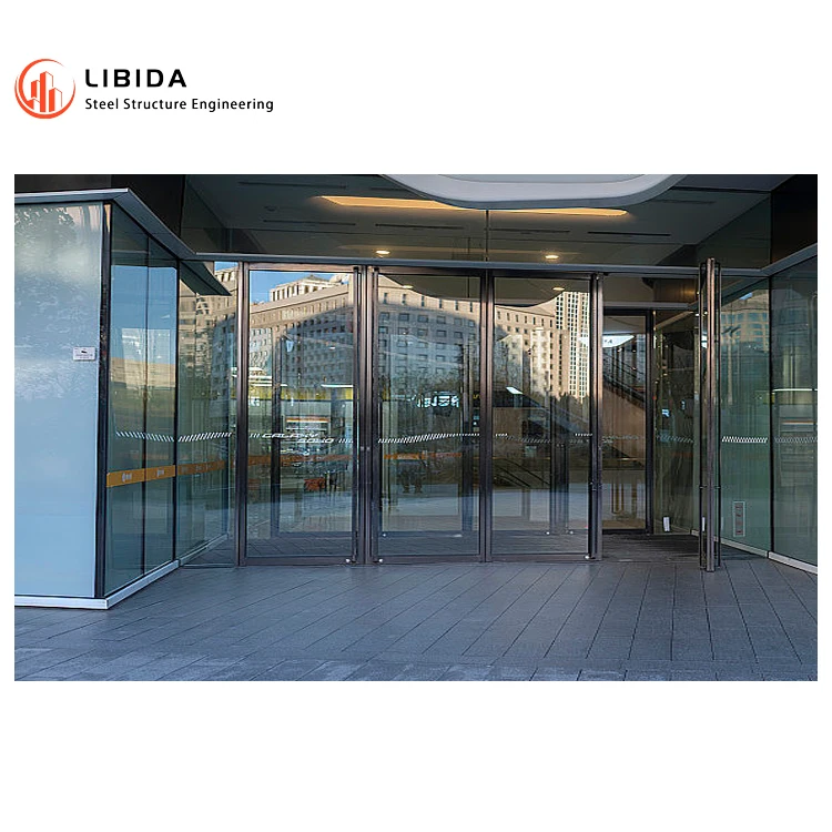 Commercial Double Exterior Glass Doors Insulated Front Doors Aluminum ...