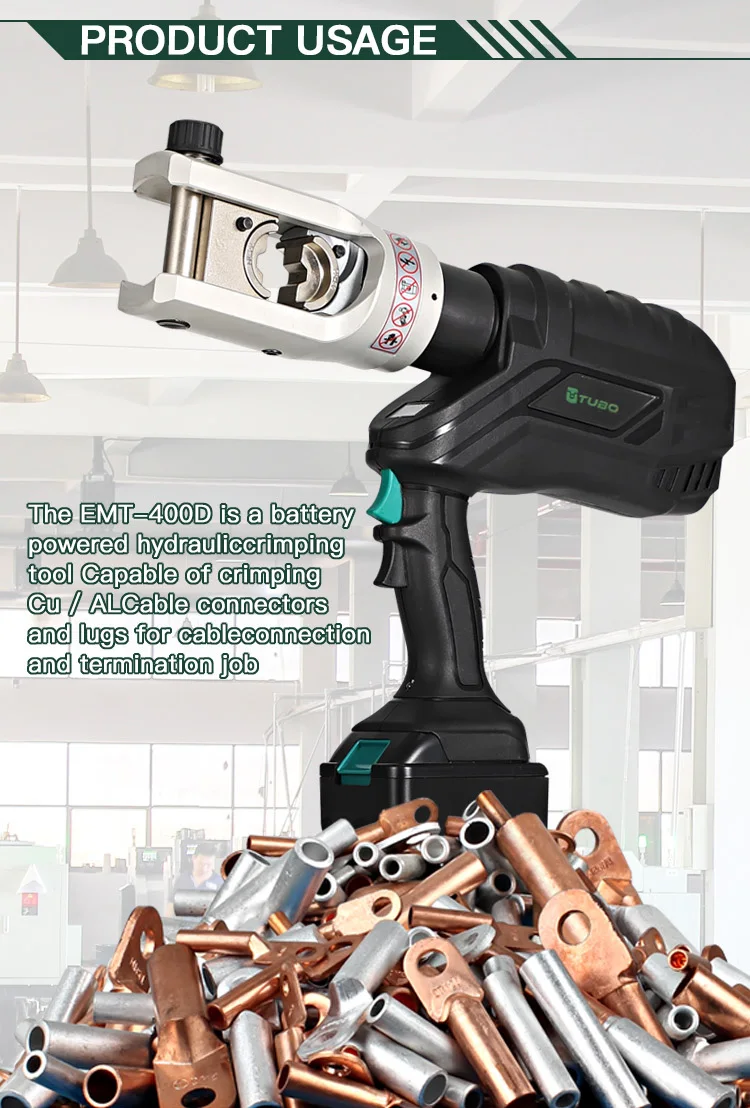 EMT-400D Battery Powered Cable Lugs Hydraulic Crimping Tools