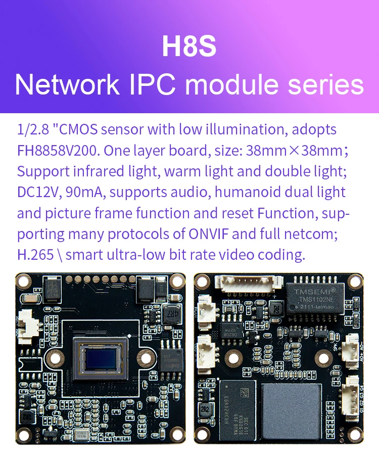 8mp 4k Ip Camera Module Sony Imx415 Cctv Network Security Ipc Pcb Board ...