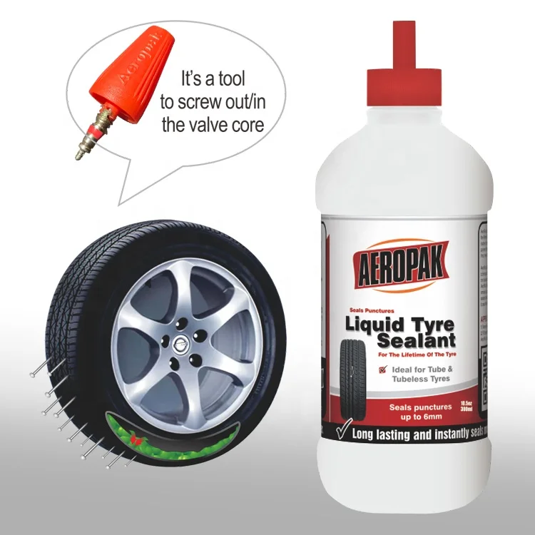 Aeropak Liquid Tyre Sealant Anti Puncture Fix a Car Tubeless Tire ...