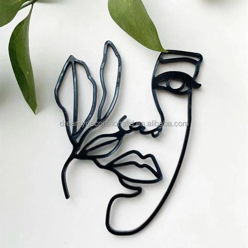 Acrylic Lady Face Cake Topper Various Styles Minimalist Art Cake ...
