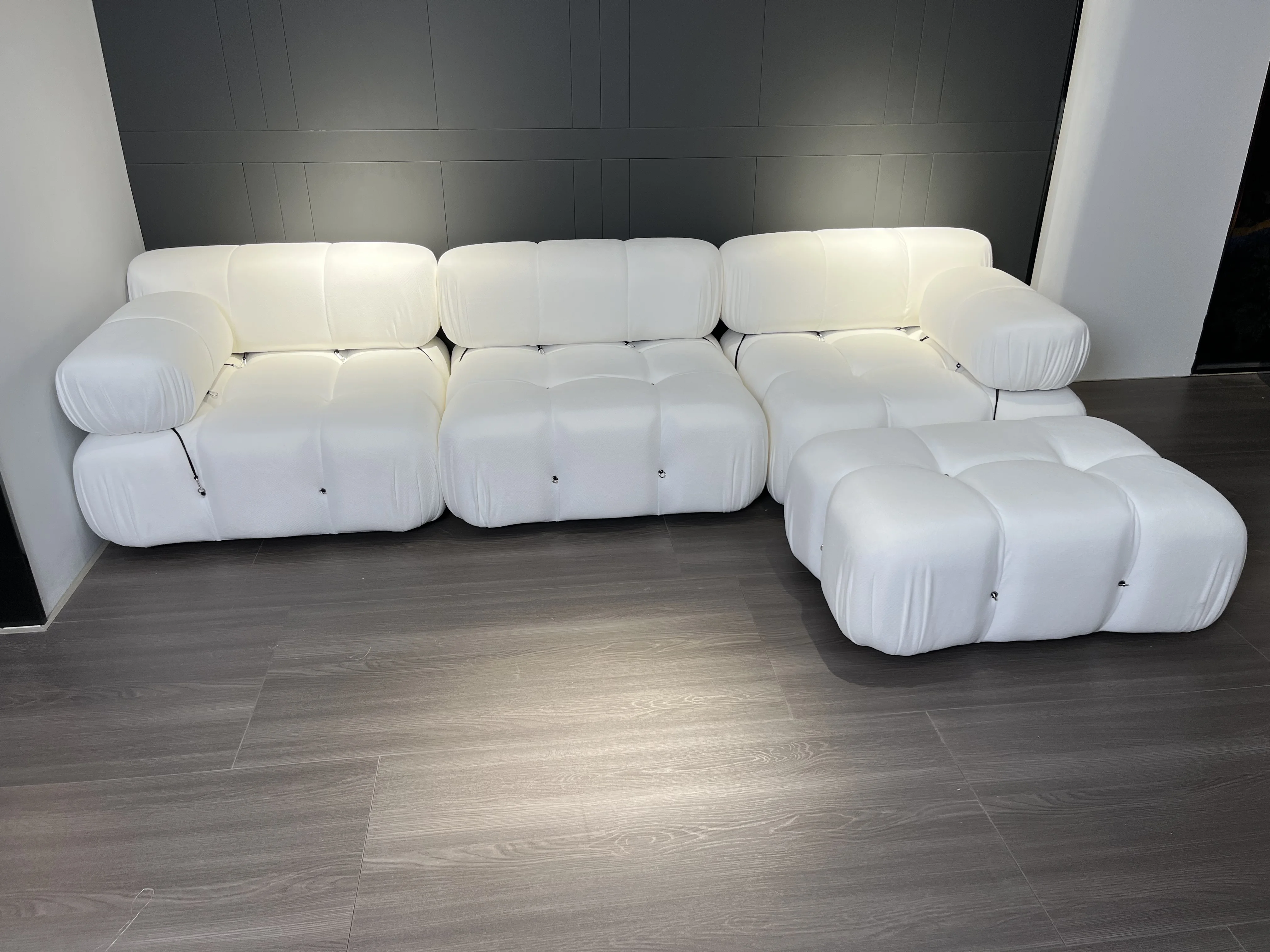 Modern Mario Bellini Modular Sectional Sofa - Velvet Boucle