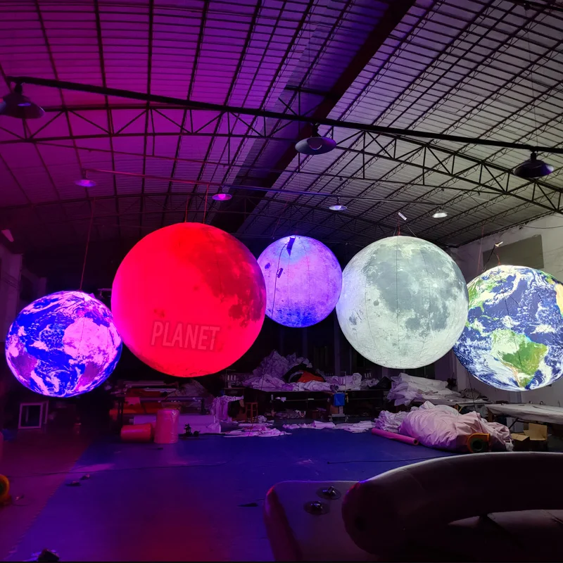 Large Led Party Decorations Inflatable Hanging Planets Balls Planet ...