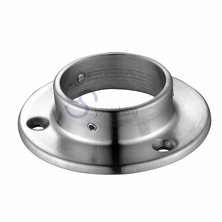 Stainless Steel round tube flange handrail floor flange handrail post ...