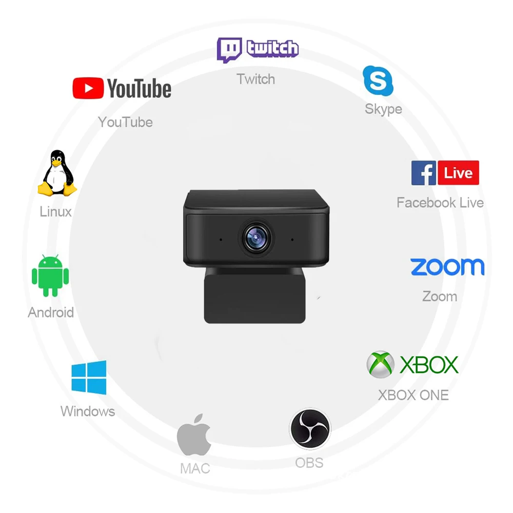 Newest Ai Auto Focus Tracking Smart Webcam Usb Webcam Full Hd Webcam ...