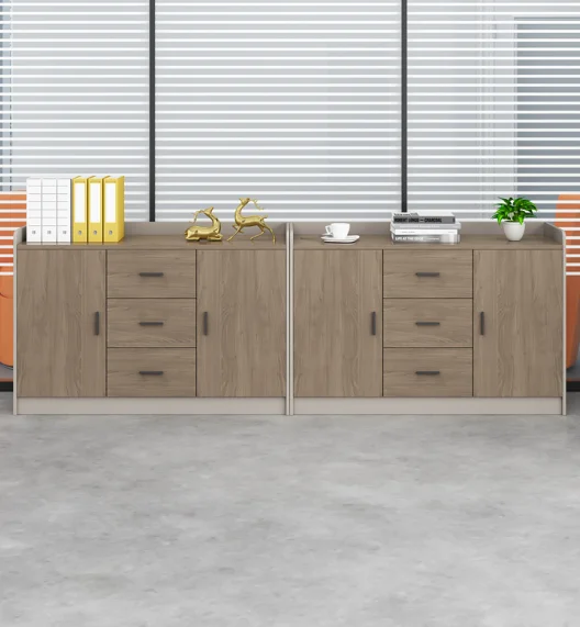 Office Workstation Furniture Modular Wood Organizer File Storage Double ...