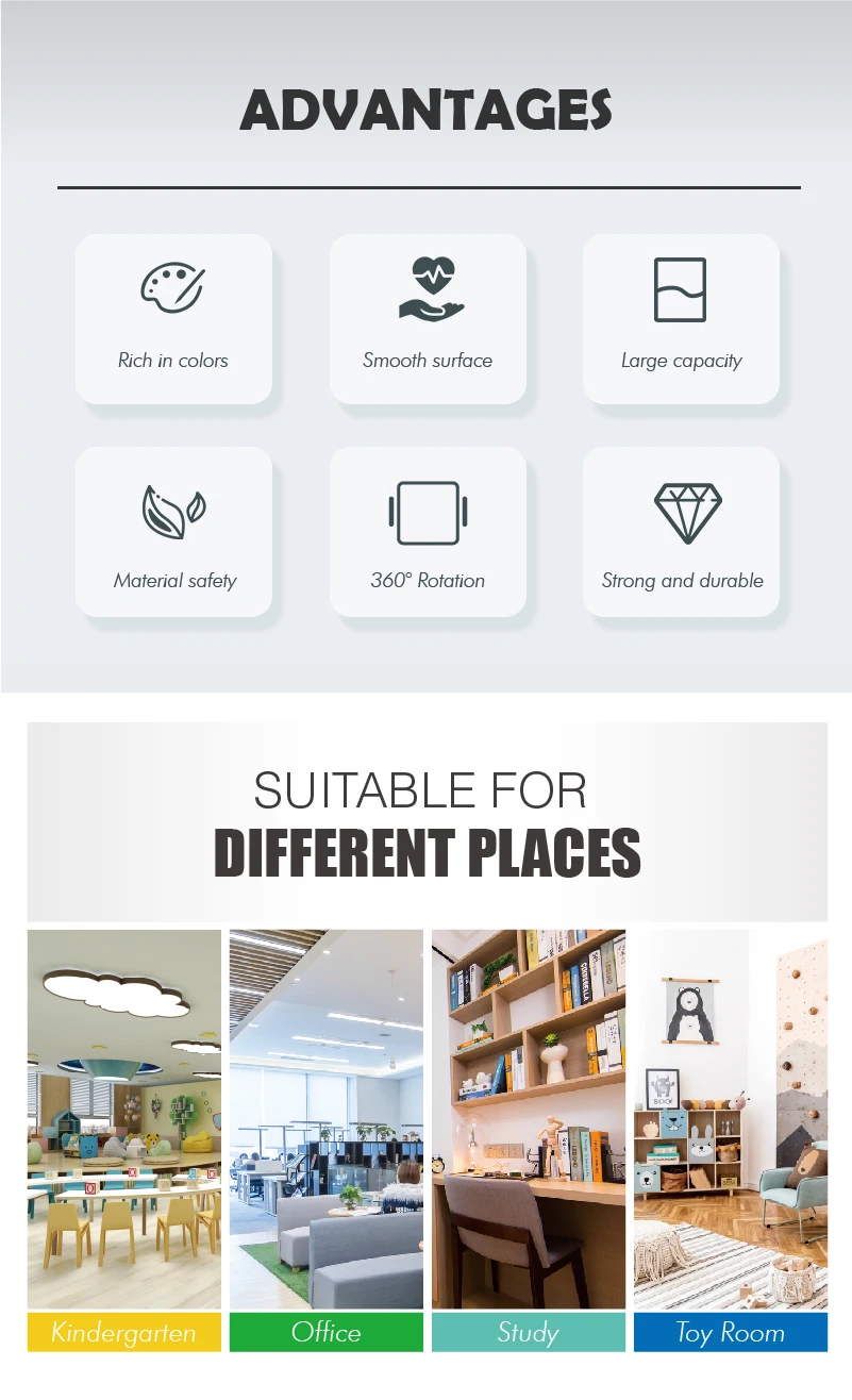 Rotating Turntable Stationery Storage Bin Spin Multi Functional Brush Storage Pen Holder ...