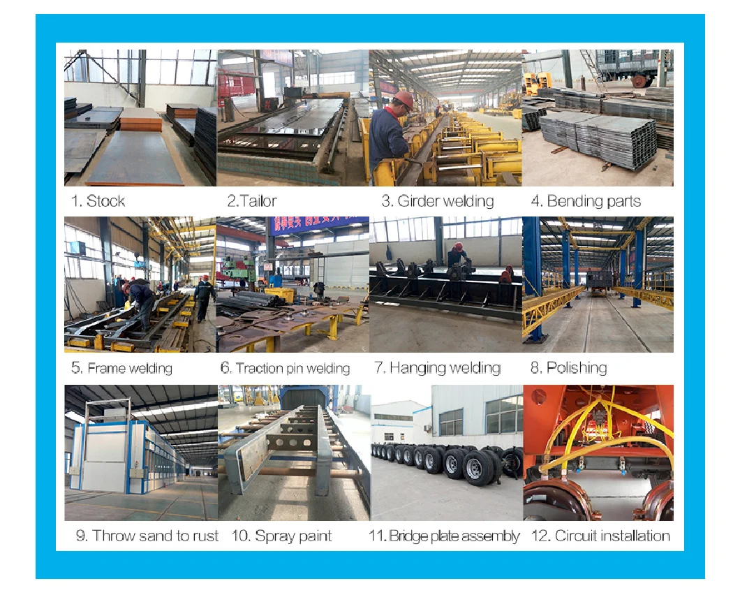 3axles 20ft 40ft Frame Shipping Chassis - Durable & Efficient
